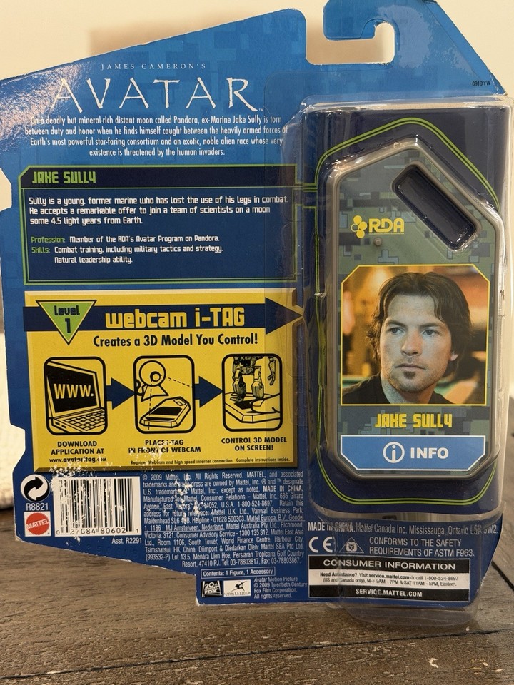 James Cameron's AVATAR Jake Sully Action Figure webcam i-Tag R2291 ...