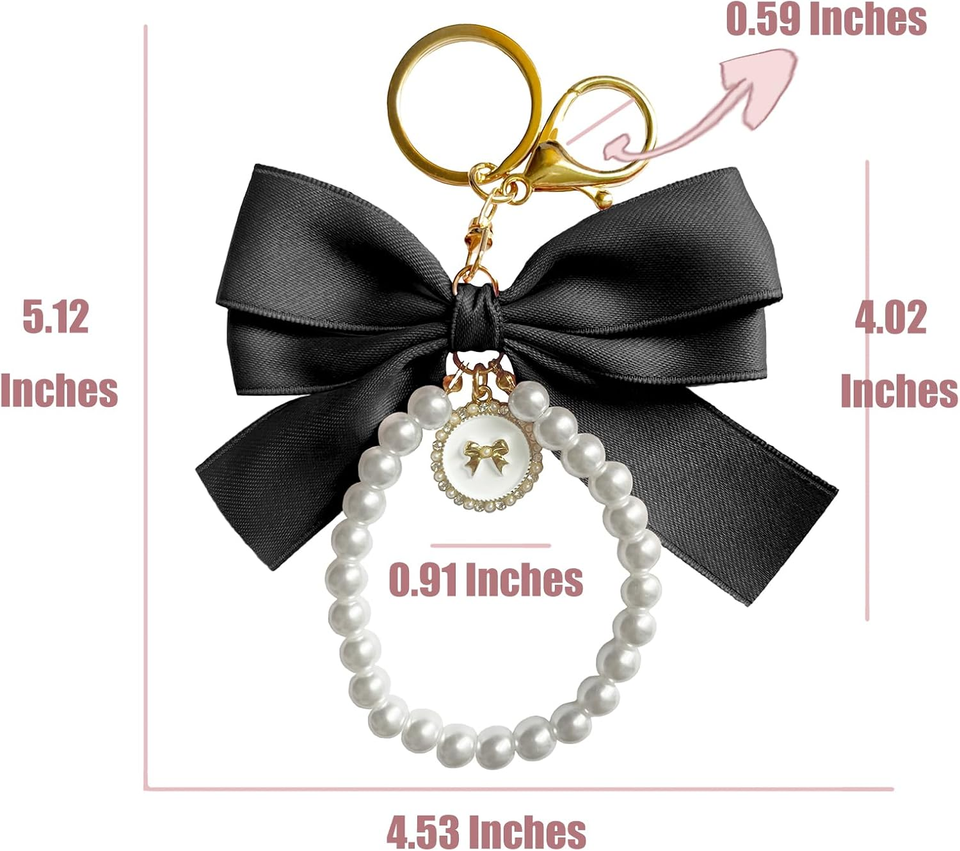 Bow Keychain Coquette Purse Bag Handbags Backpacks Charm Pearl Car ...