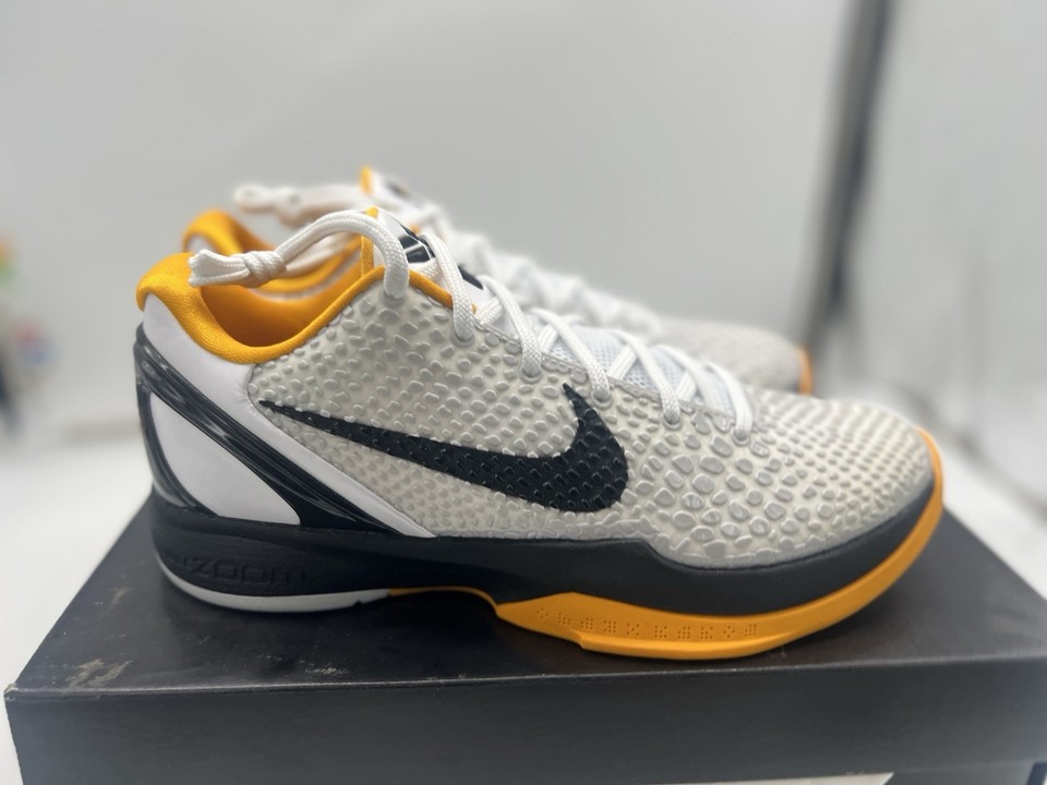 Size 9 - Nike Zoom Kobe 6 Protro 2021 White Del Sol Yellow Gold Black ...