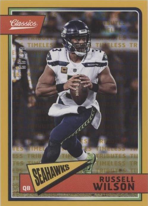 2018 Panini Classics - Russell Wilson #86 Timeless Tributes Gold /99 ...