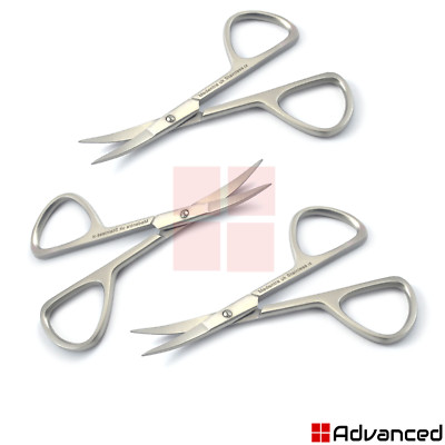 3X Small Cuticle Scissors Curved Toe Nail Cutting Trimming Hair ...