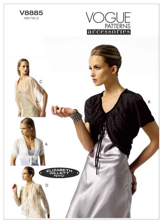 Vogue Pattern Accessories V8885 Designer Jackets Cardigan, Wrap Top ...