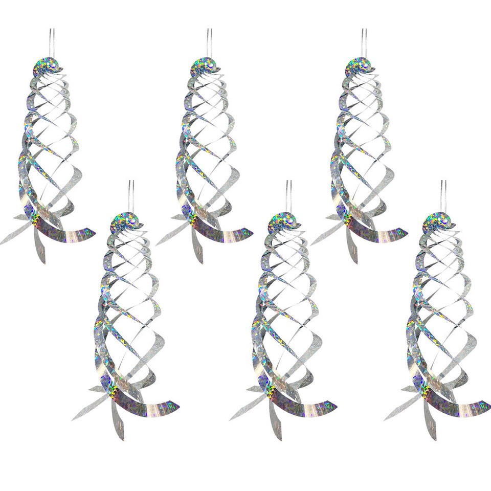 Reflective Bird Deterrent Scare Owl Keep Away Repellent Hanging Spinner ...