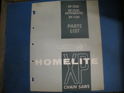 OEM Homelite Chainsaw XP 1020,AUTO,XP1130 IPL,EARLY Parts list manual ...