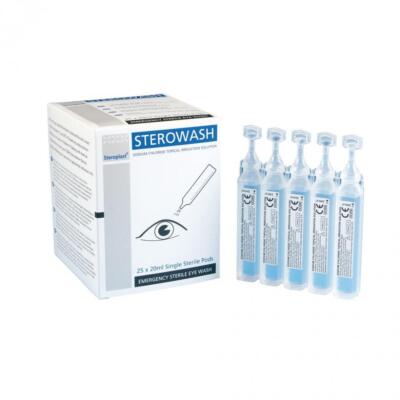 Sterowash Sterile Saline 20ml Emergency Eye & Wound Wash Pods | eBay UK