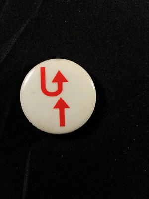 Vintage Up Yours sign 1960's hippie counterculture pinback button 1.25 ...
