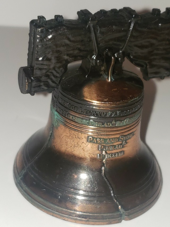 Liberty Bell Souvenir Miniature Replica Copper-Wash Metal Philadelphia ...