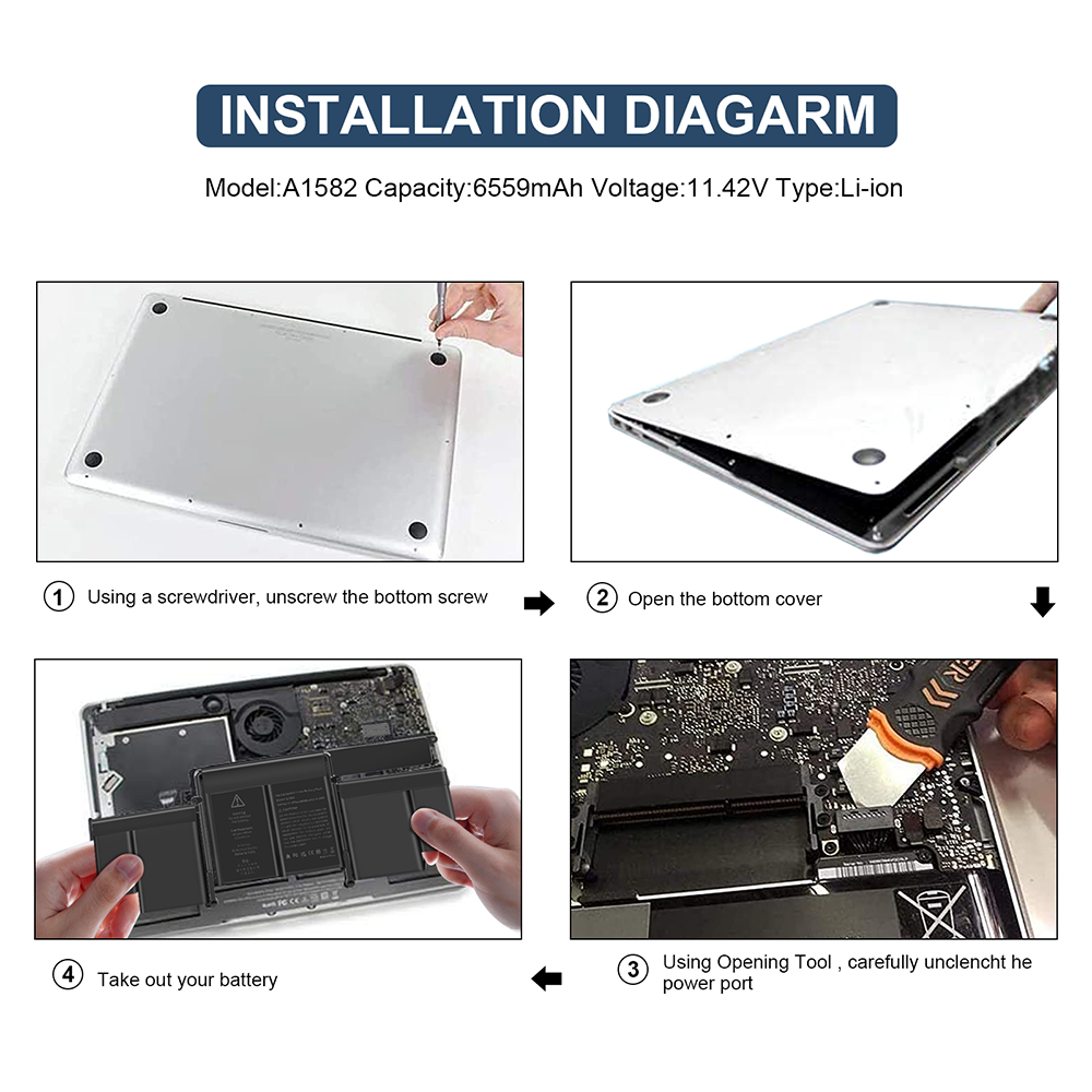A1582 Battery for Apple MacBook Pro 13" Retina A1502 Early 2015 Mid ...