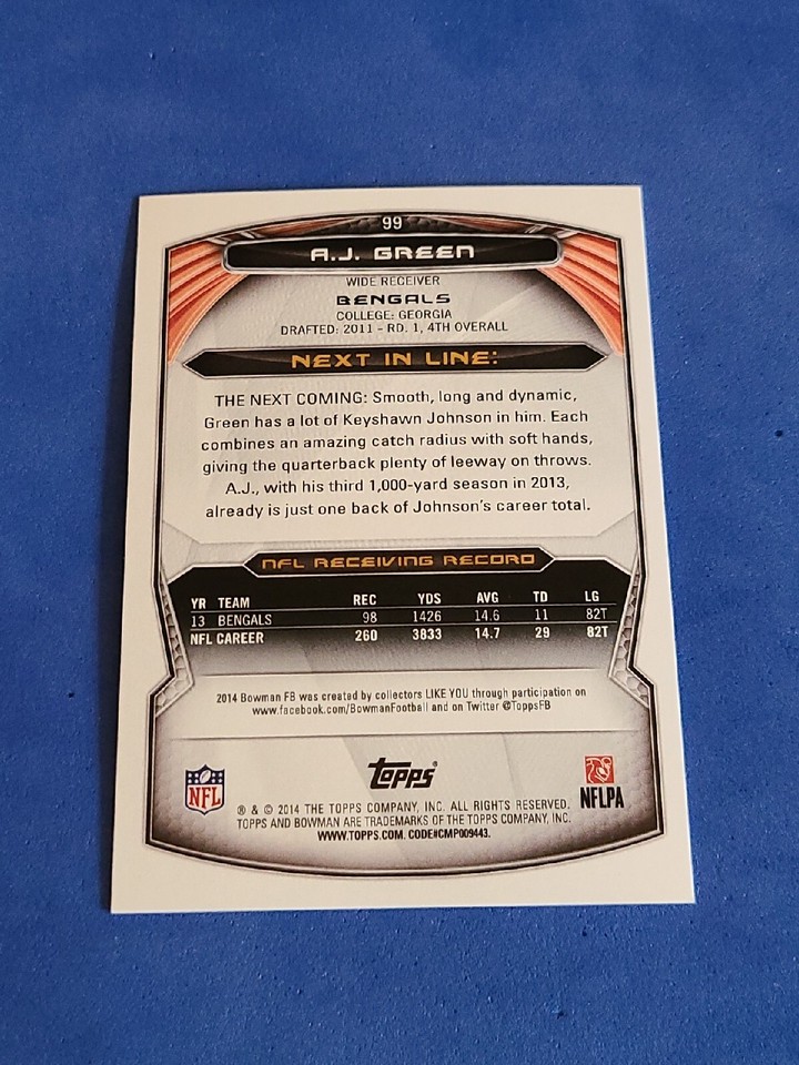 2014 A. J. Green Bowman #99 | eBay