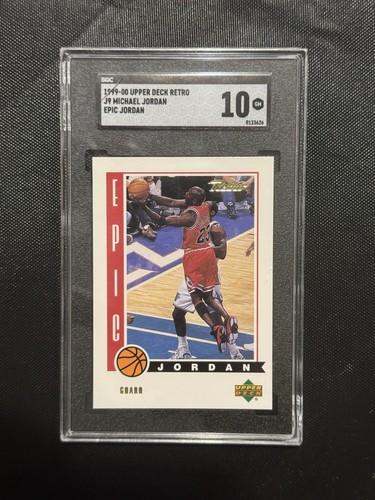 1999-00 Upper Deck Retro Epic Jordan #J9 Michael Jordan HOF SGC 10 ...