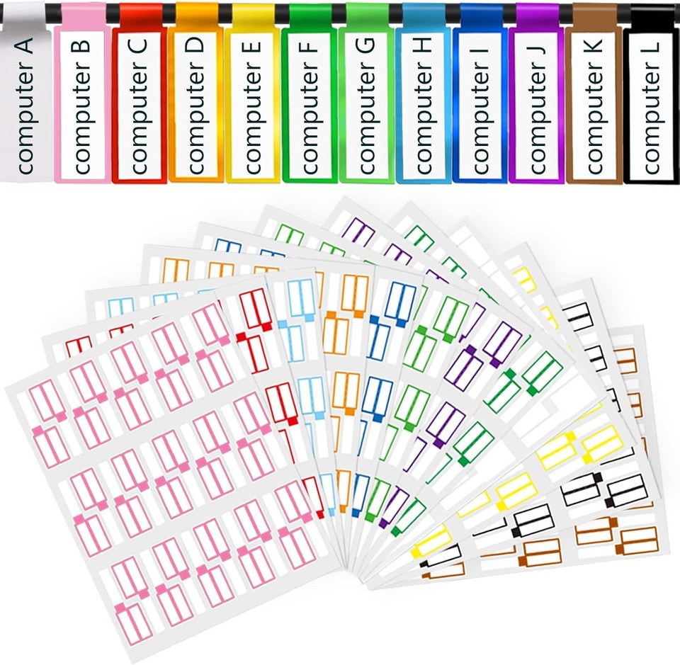 360 Pcs Waterproof Cable Labels Write On Self-adhesive Wire Cord Tags ...