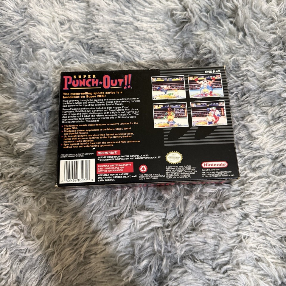 Super Punch Out (Super Nintendo SNES) Authentic BOX ONLY | eBay