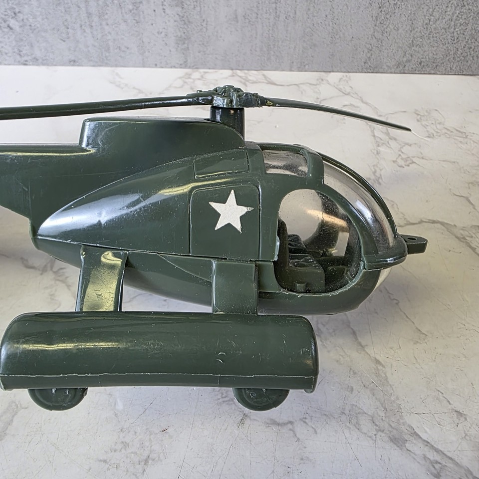 Vintage Processed Plastic Toys Green Army Helicopter - USA | eBay
