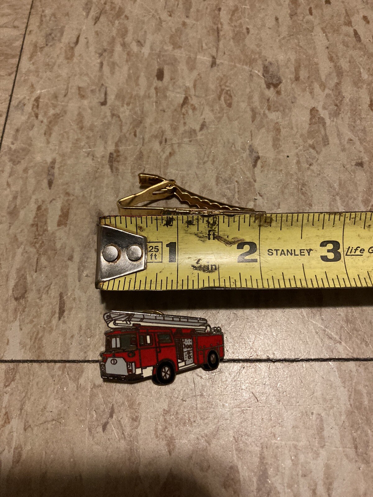 Fire Dept Tie Clip Bar & Lapel Pin Both Fire Engines Fire Trucks | eBay