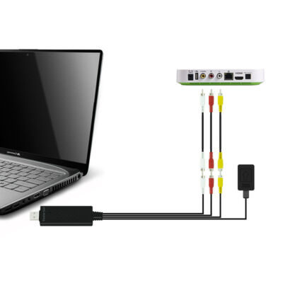 USB 2.0 Video Adapter Recorder Capture Composite S-Video Stereo Audio ...