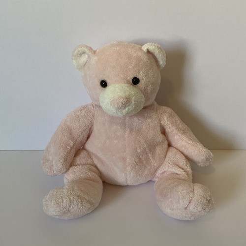 Vintage Ty Pluffies Pudder Teddy Bear Pink White Soft Plush Tylux 2003 ...