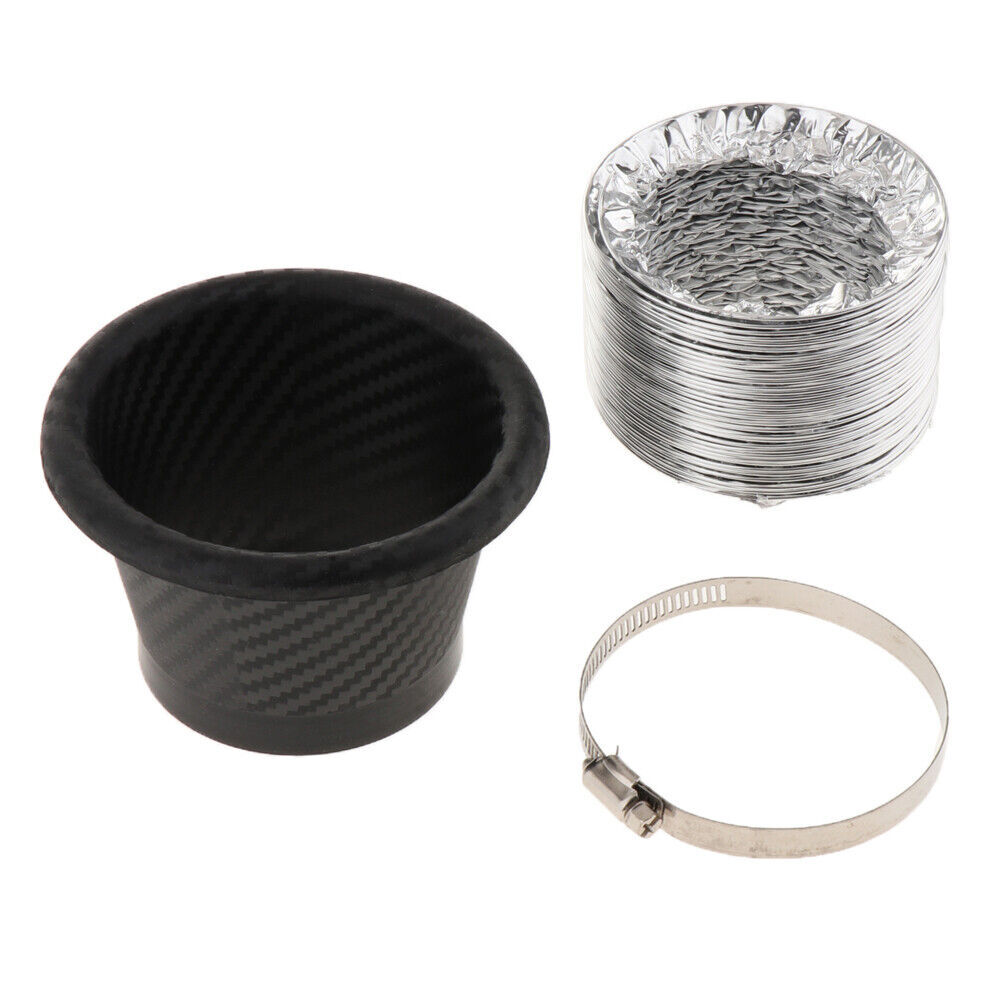 Universal Car Front Bumper Turbo Air Intake Pipe Air Funnel Inlet Hose ...