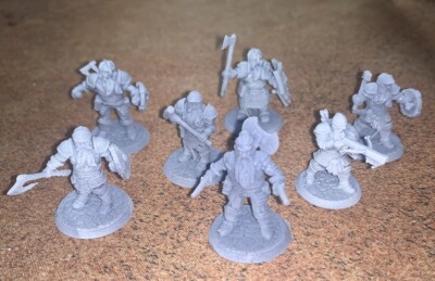 7x 28mm resin miniatures - Dwarf Adventurers suit Runequest DnD RPG ...