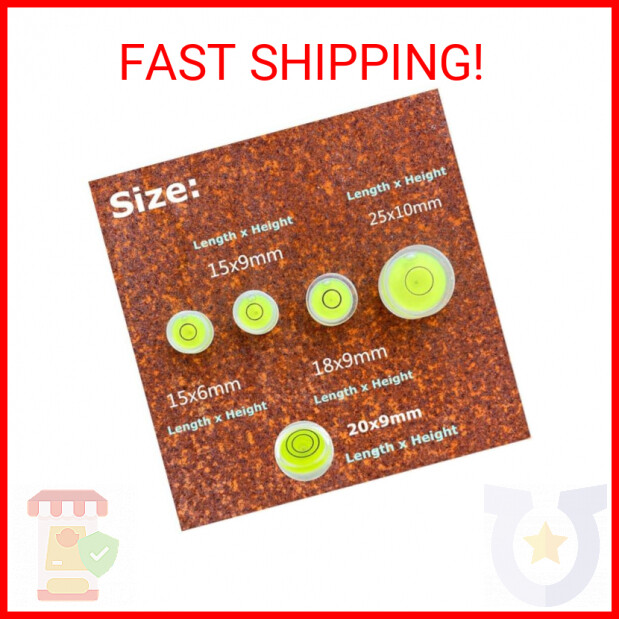 5Pcs Small Circular Double Sided Adhesive Bubble Spirit Levels for Work ...