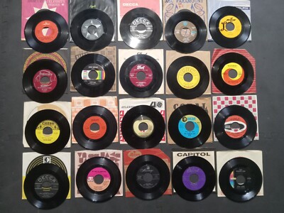 Vintage 45 record collection lot 20 count-grade G w/covers. | eBay