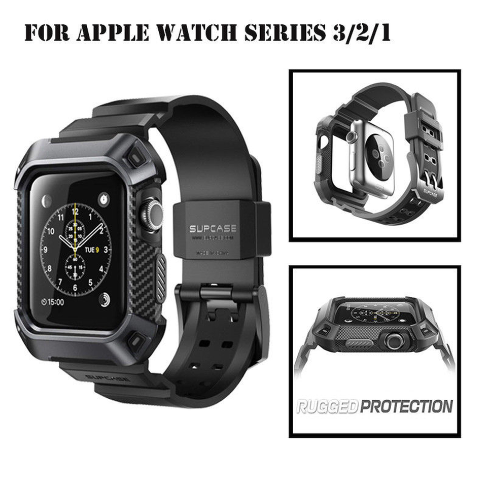 For Apple Watch Series 3 2 1 SUPCASE Rugged Smart Watch Case Cover w ...