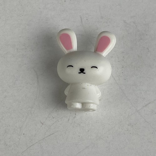Kids Pretend Play White Happy Chibi Bunny Rabbit Miniature Toy Figure ...