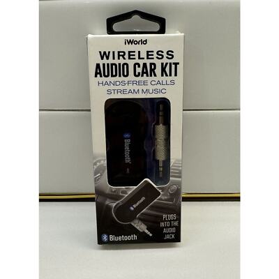 iWORLD AUDIO KIT HandsFree Bluetooth For CAR or WIRED HEADPHONE 3.5mm ...