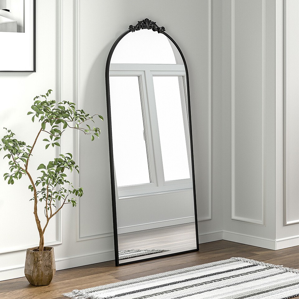 180 x 80cm Long Mirror Arched Full Length Wall Mirror Home Living Room ...