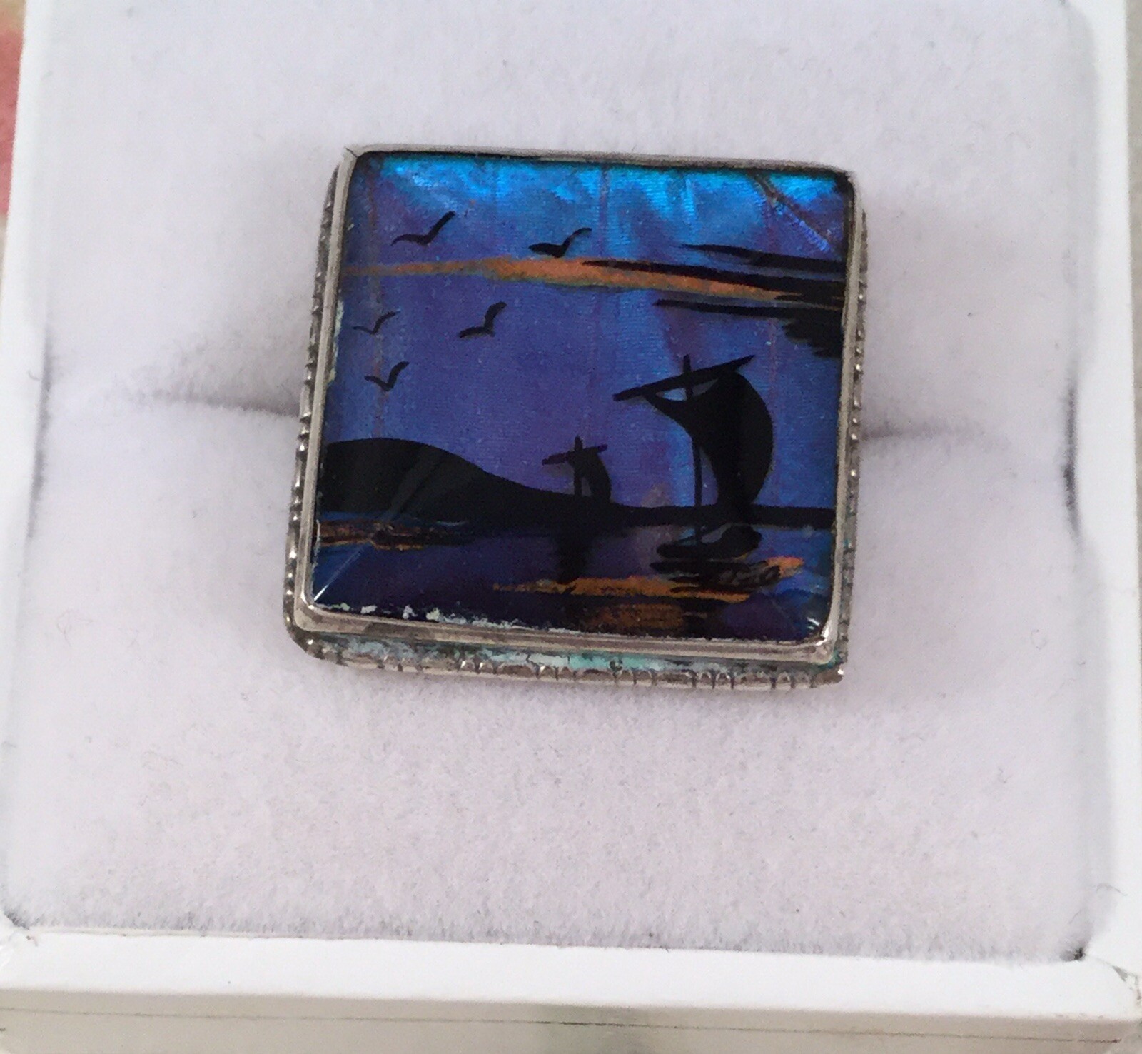 Antique Jewelry TLM Butterfly Wings Sterling Silver B… - Gem