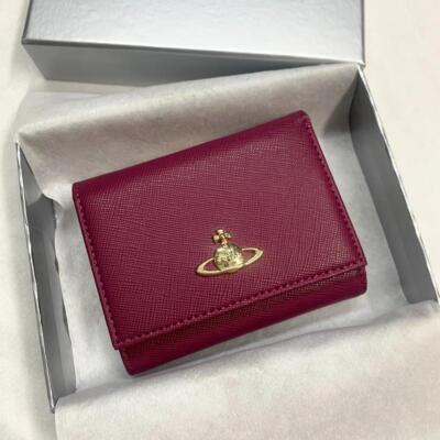 Vivienne Westwood Gamaguchi threefold wallet Color Wine Red 11cm × 9cm ...