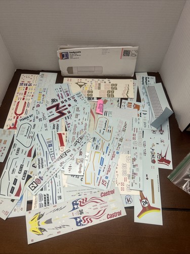 MASSIVE Lot Of 50 Decal Sets For Resin 1:25 Scale Model Indy Cars ...