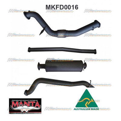 MANTA 3" MILD STEEL EXHAUST WITH MUFFLER FOR FORD RANGER PX MAZDA BT50 ...