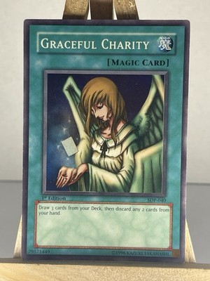 Graceful Charity 1st Edition SDP-040 Super Rare Yu-Gi-Oh Card LP | eBay