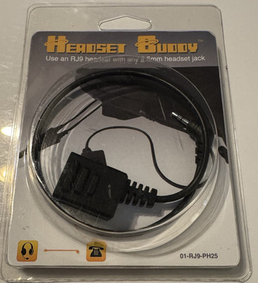 RJ9, Headset Buddy, Female RJ9 To Male 2.5mm Adapter, Sealed | eBay
