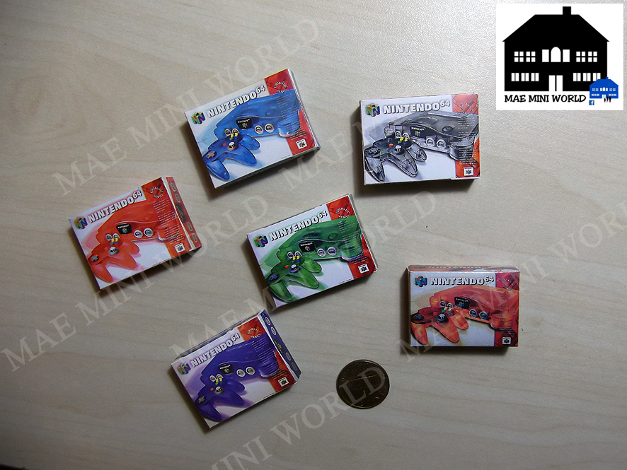 6 video game console box miniature. N64 Funtastic Color Series 6pcs ...