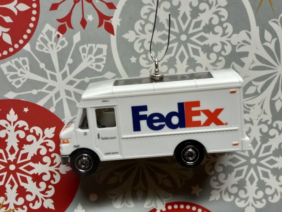 FEDEX FEDERAL EXPRESS DELIVERY TRUCK CUSTOM CHRISTMAS ORNAMENT FED EX ...