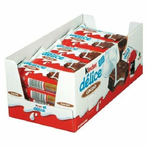 40x Ferrero Kinder Delice Milk & Cacao Chocolate Cakes Net wt 3-lb -5oz ...