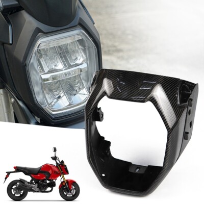 FRONT COVER HEADLIGHT WINDSCREEN WINDSHIELD CARBON FOR HONDA GROM 125 ...