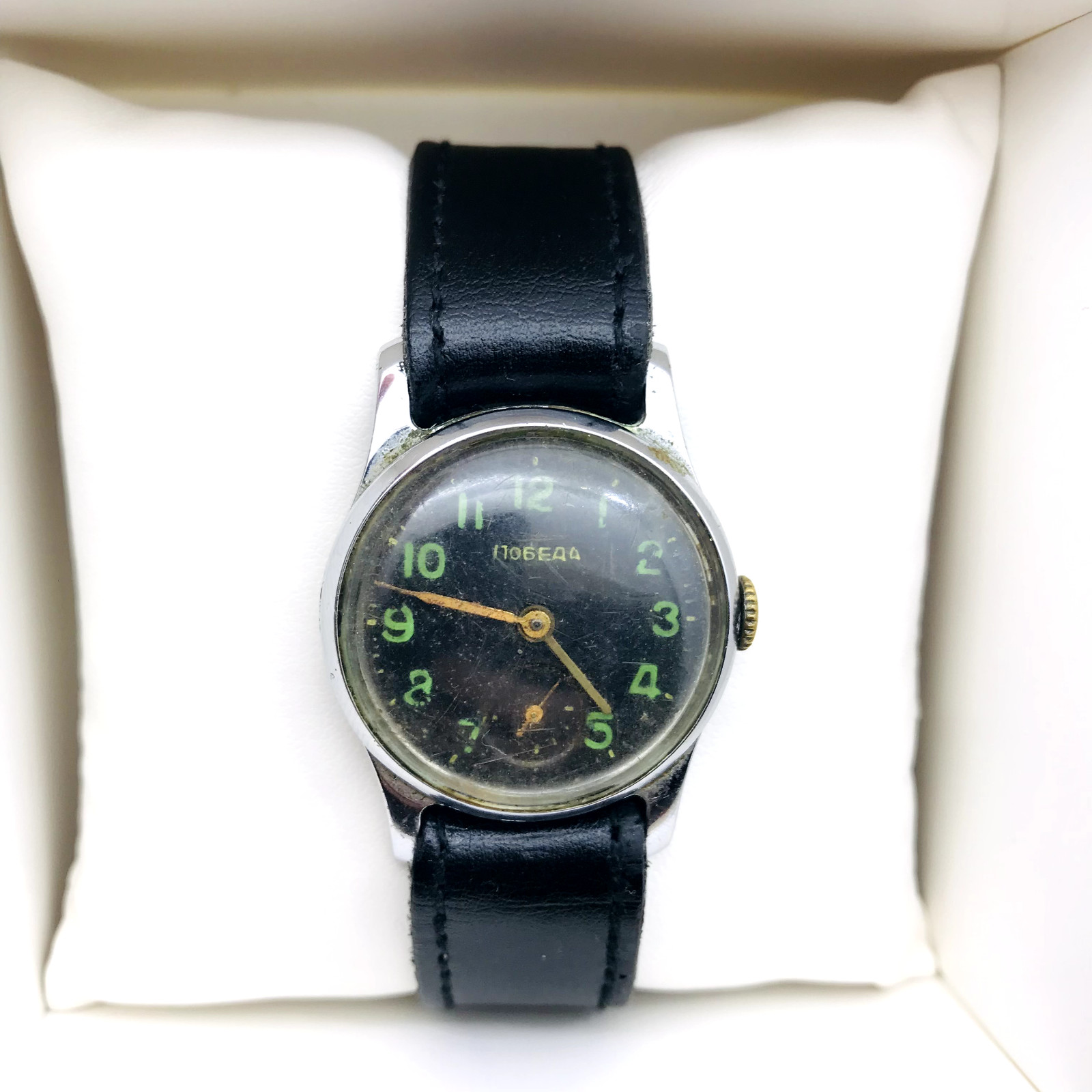 Rare ZIM Pobeda Green numbers 2602 USSR wrist watch … - Gem