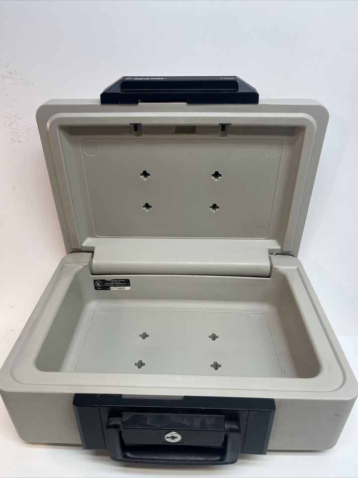 Sentry 1100 Fire Resistant Portable Safe Handle 14" x 9.5" 2 Keys Make ...