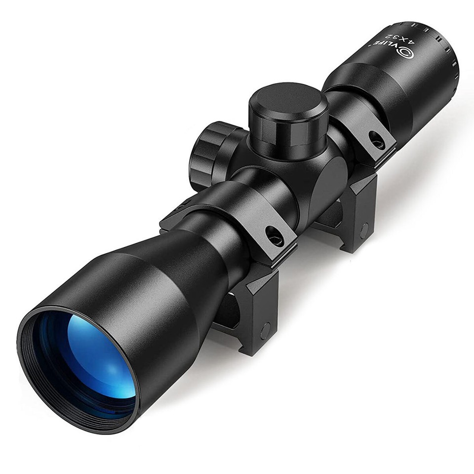 CVLIFE 4x32MM Compact Rifle Scope Crosshair Optics Hunting Gun Scope ...