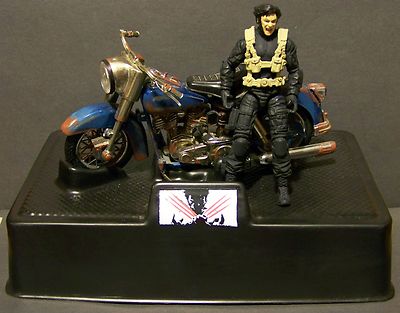 Custom Spy Gear Logan WOLVERINE and customized Motorcycle with display ...