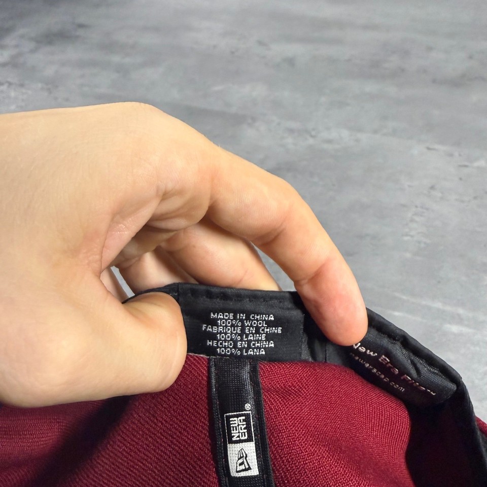 Vintage Boston Red Sox Hat New Era Cap Burgundy Maroon MLB Big Logo ...