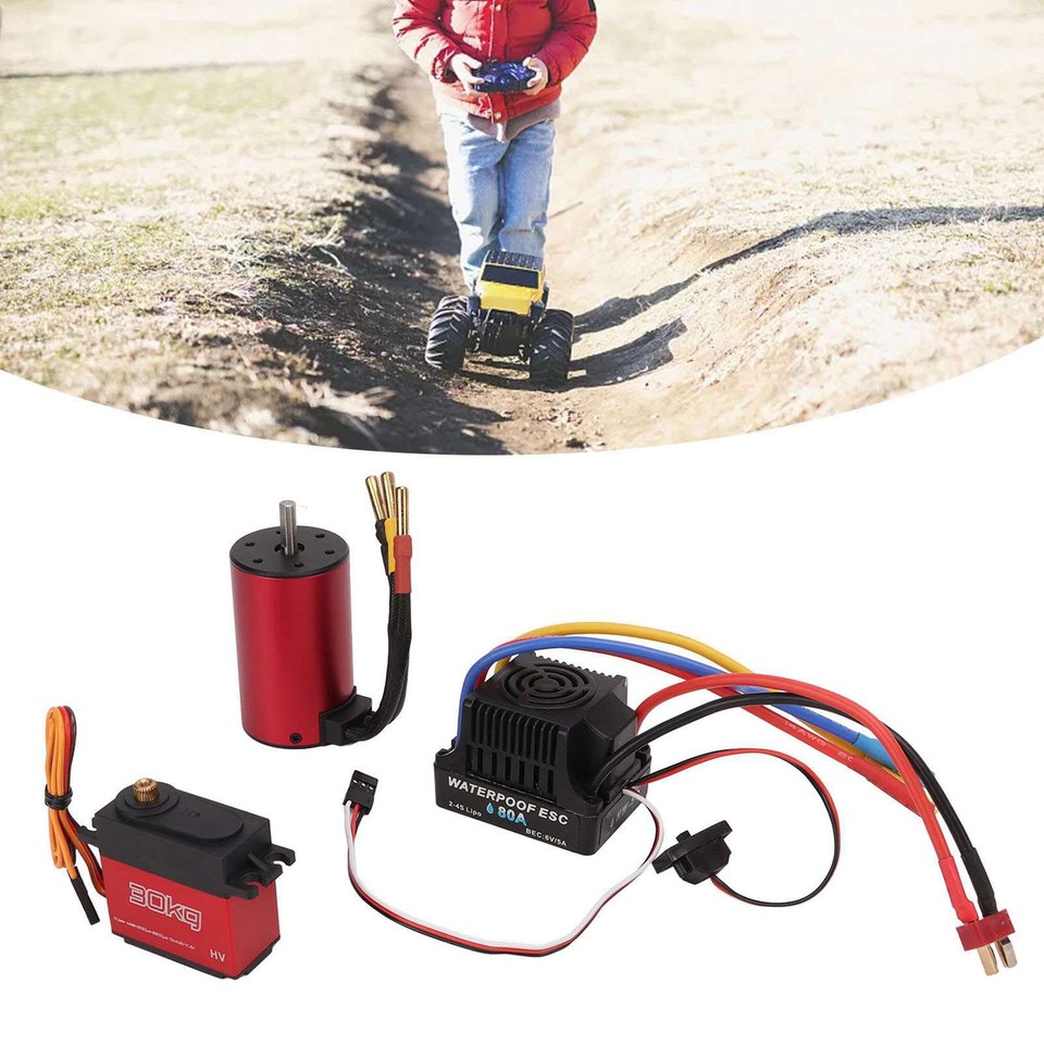 Brushless Motor ESC Kit 3300KV Brushless Motor Long Line 80A ESC 30kg ...