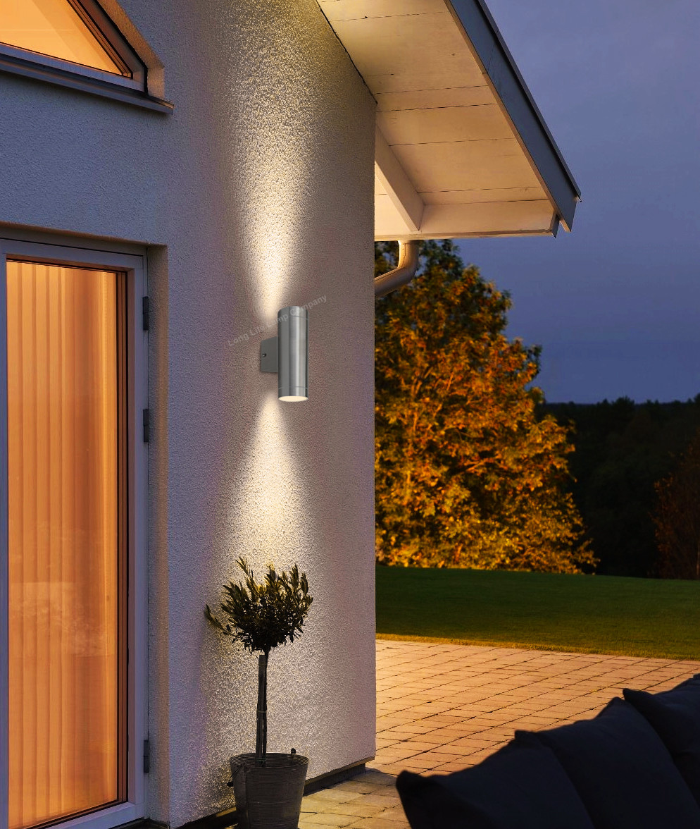 Modern Stainless Steel LED Double Up Down Outdoor Wall Light IP65 ...