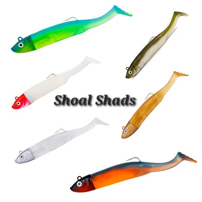 Drift Fishing Shoal Shad -2 Heads & 2 Bodies! Weedless Bass Sea Fishing ...