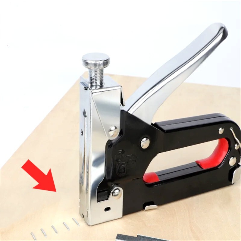 Manual Staple Gun Heavy Duty Crown Stapler Tacker for Upholstery and ...