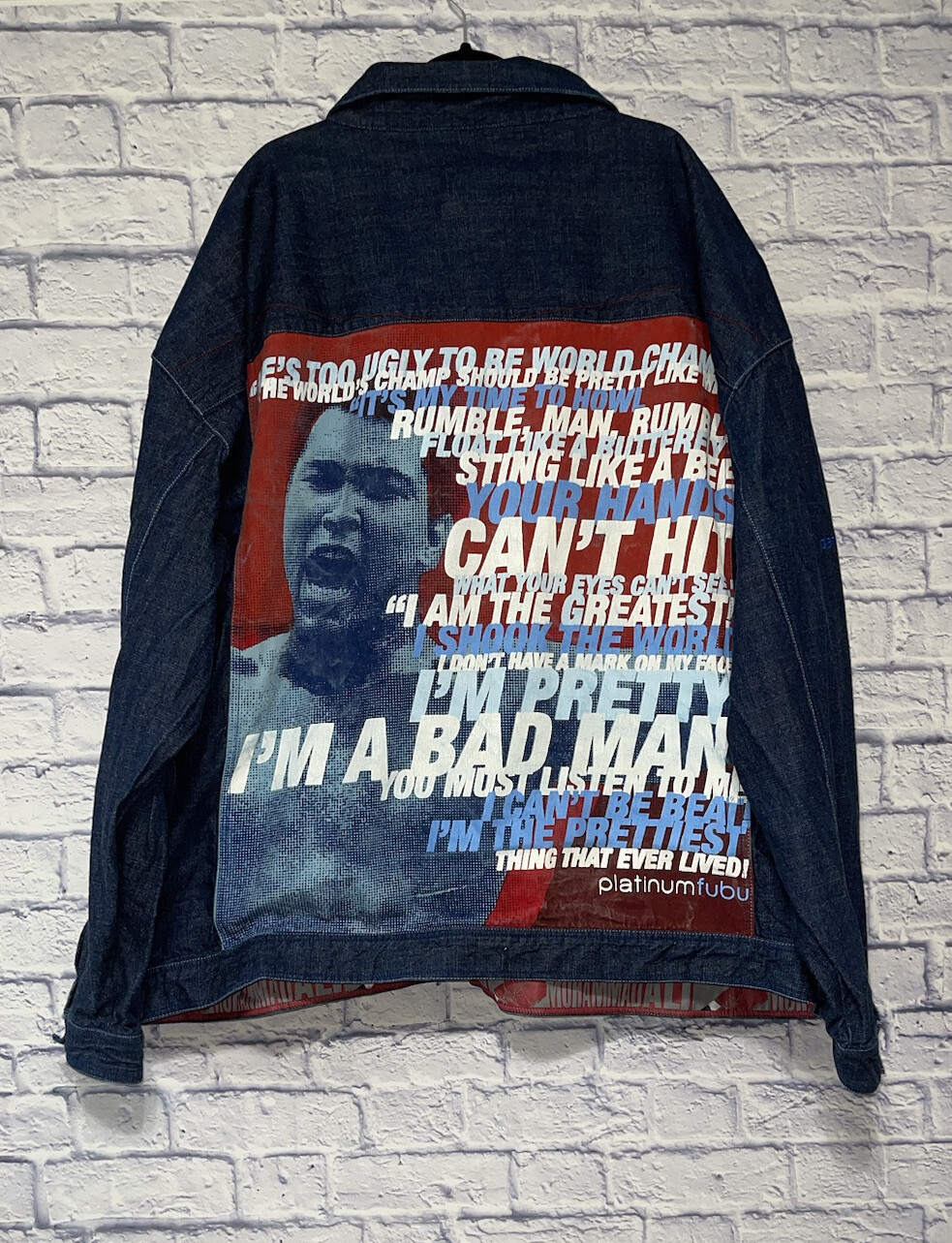 Muhammad Ali Fubu Platinum Denim Jean Jacket Men's Si… - Gem
