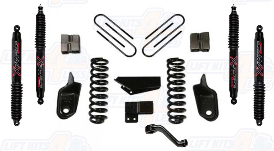 Skyjacker 184PK-B 4" Lift Kit w/Black Max Shock for 80-96 Ford F250 ...