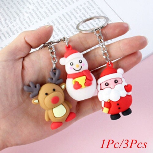 Accessories Snowman Key Buckle Xmas Gift Santa Claus Keyring Deer ...